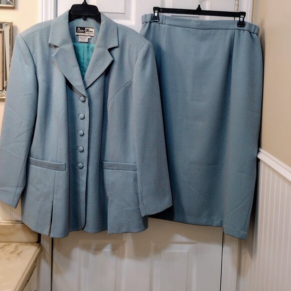 Ben Marc International | Skirts | Ben Marc 2pc Light Blue Blazer And ...